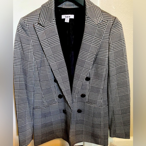 Bar III | Jackets & Coats | Bar Iii Double Breasted Checker Blazer ...